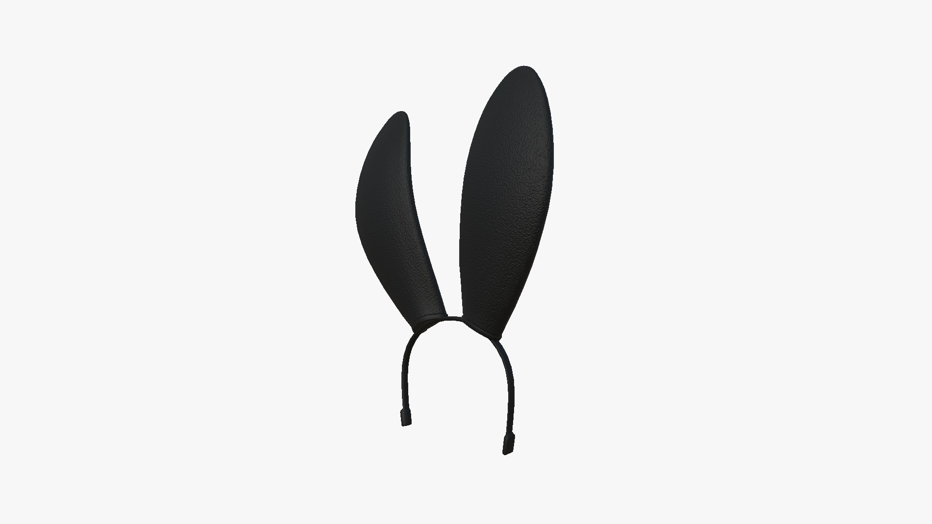 Furry Ears Tiara C01 Black - Headband Character Design Model ...