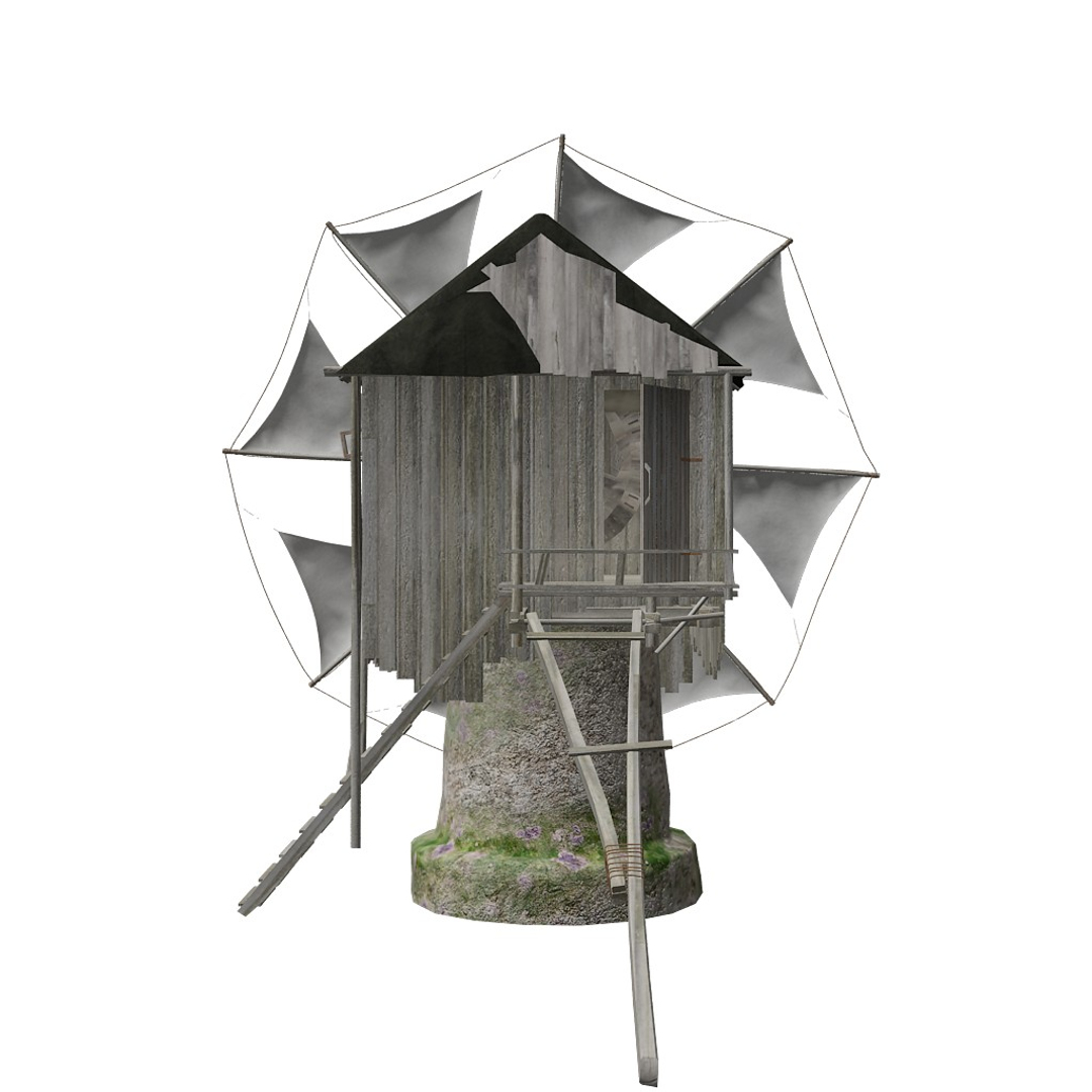 windmill old 3d model