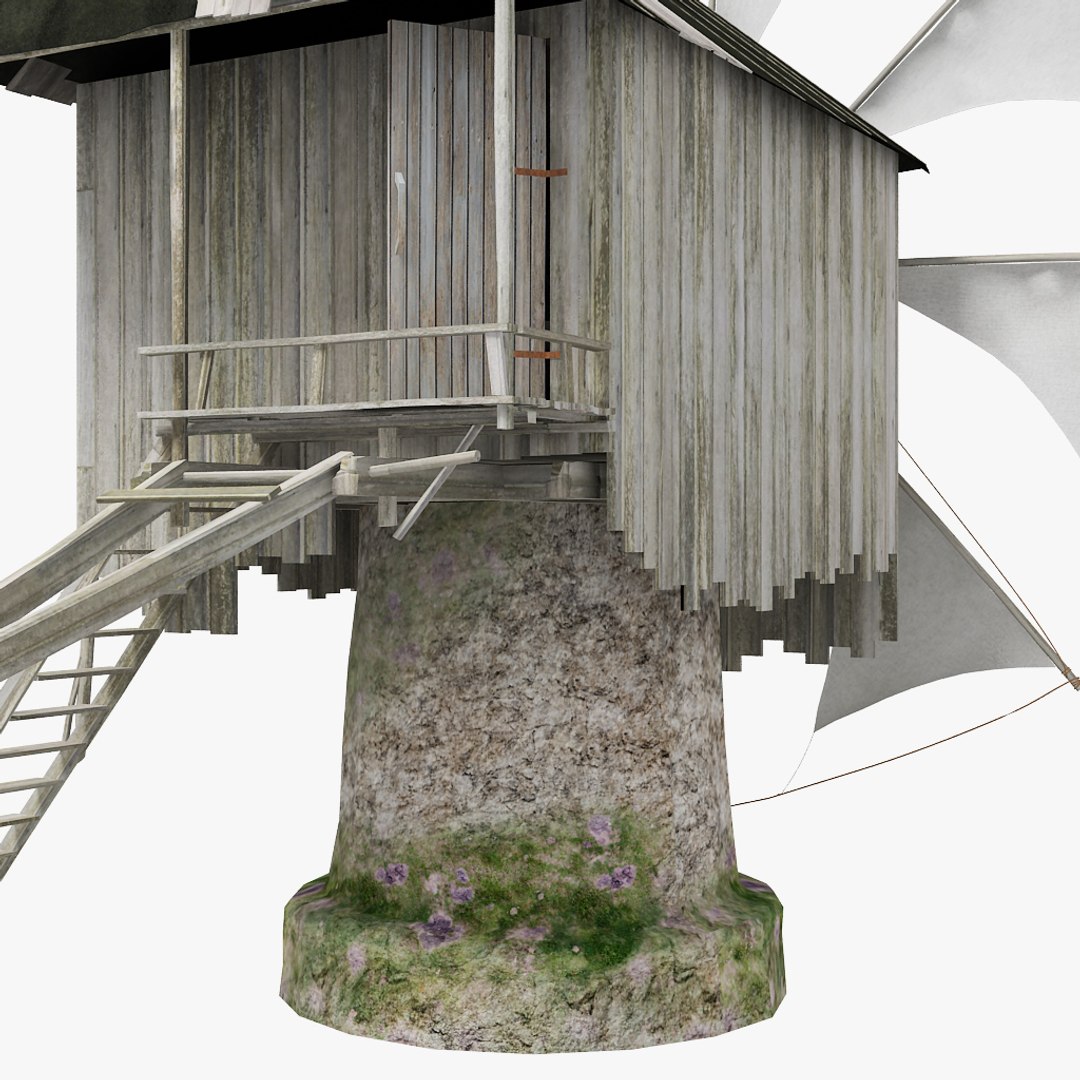 windmill old 3d model