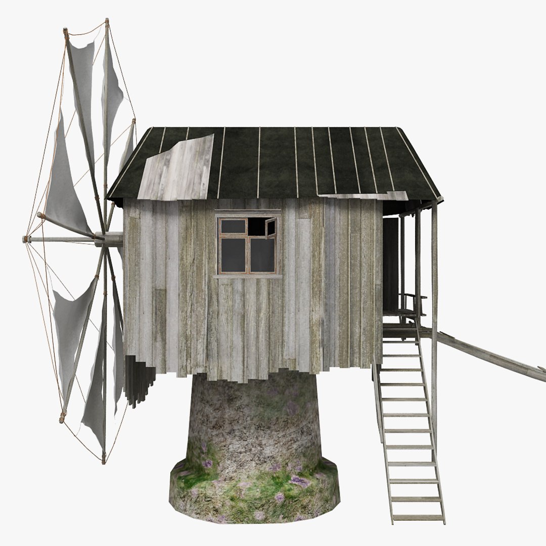 windmill old 3d model