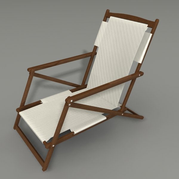3d model folding beach chair