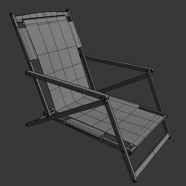 3d model folding beach chair
