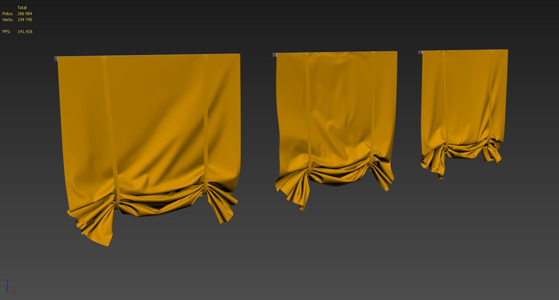 3d Model Roman Shade