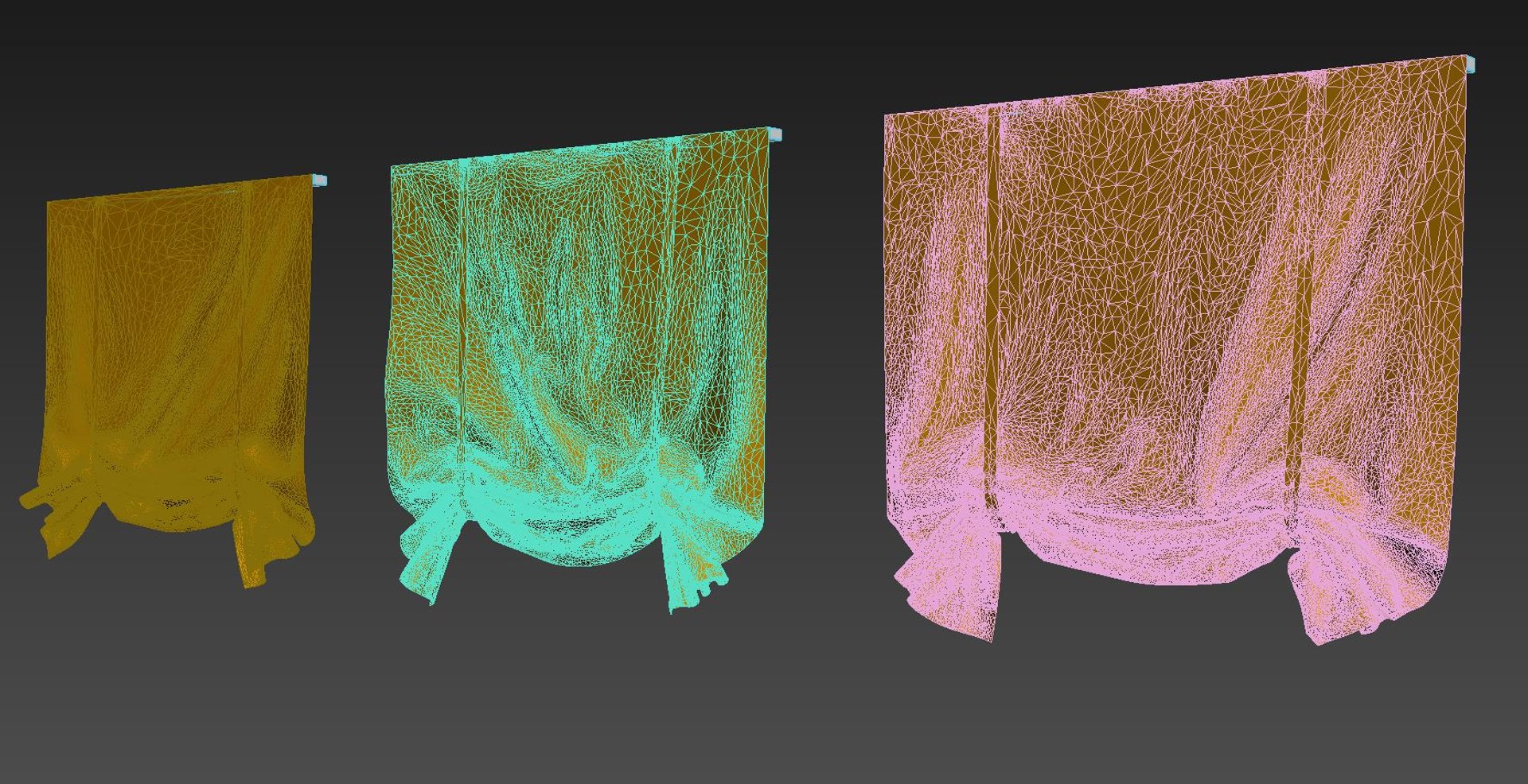 3d Model Roman Shade