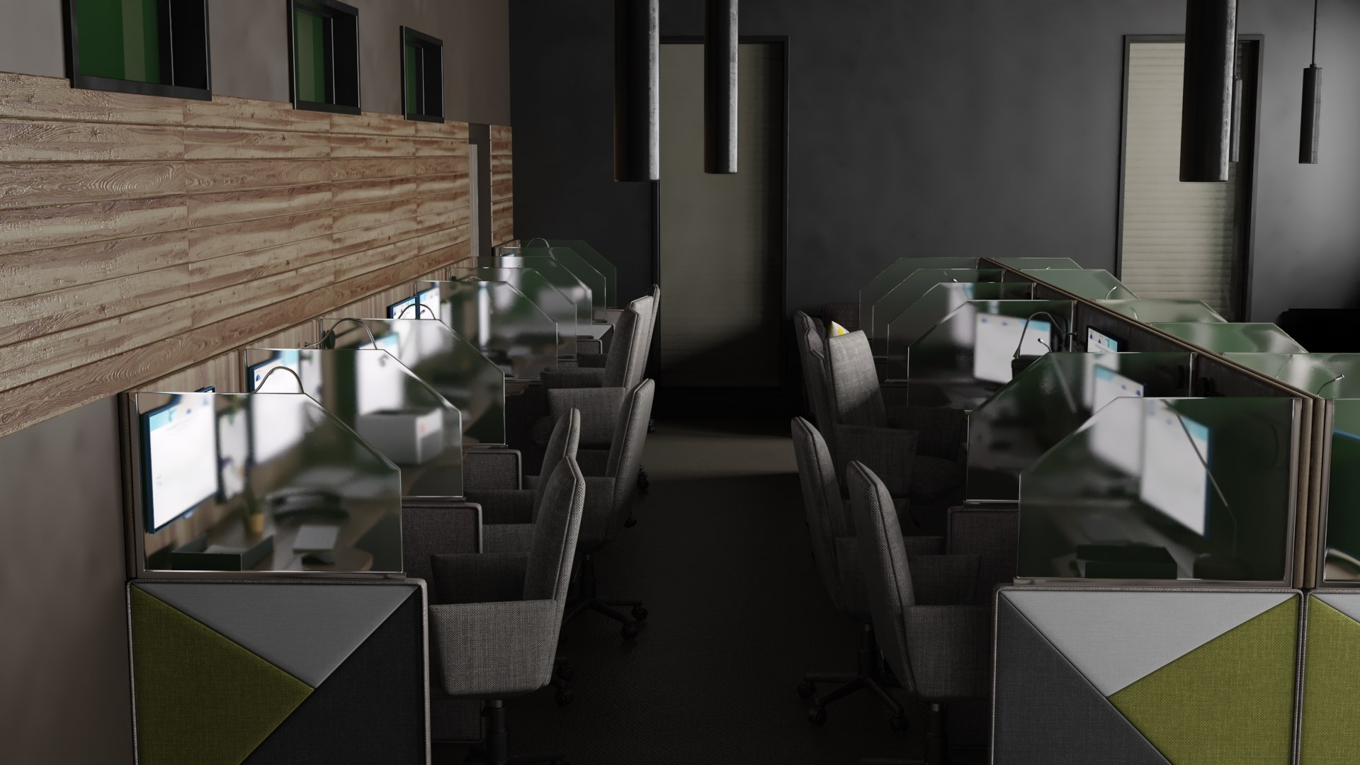 3D Call Center Interior - TurboSquid 1713335