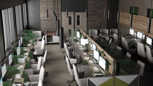 3D Call Center Interior - TurboSquid 1713335