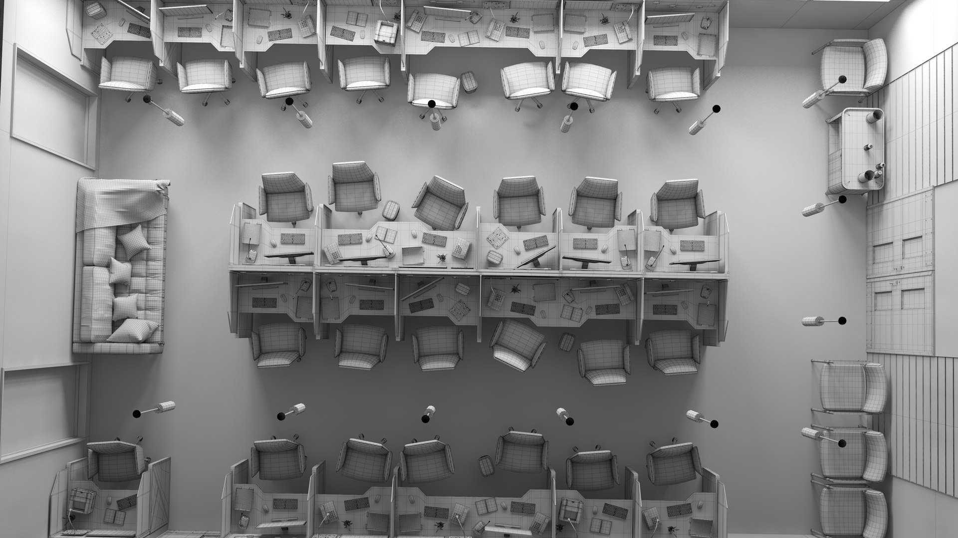 3D Call Center Interior - TurboSquid 1713335