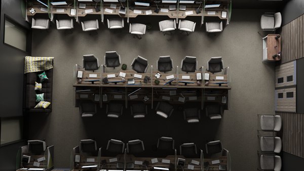 3D Call Center Interior - TurboSquid 1713335
