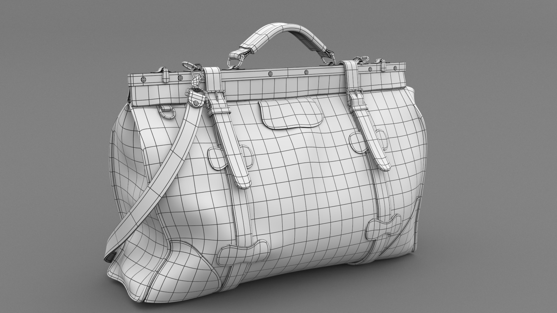3D Leather Travel Bag - TurboSquid 1700260