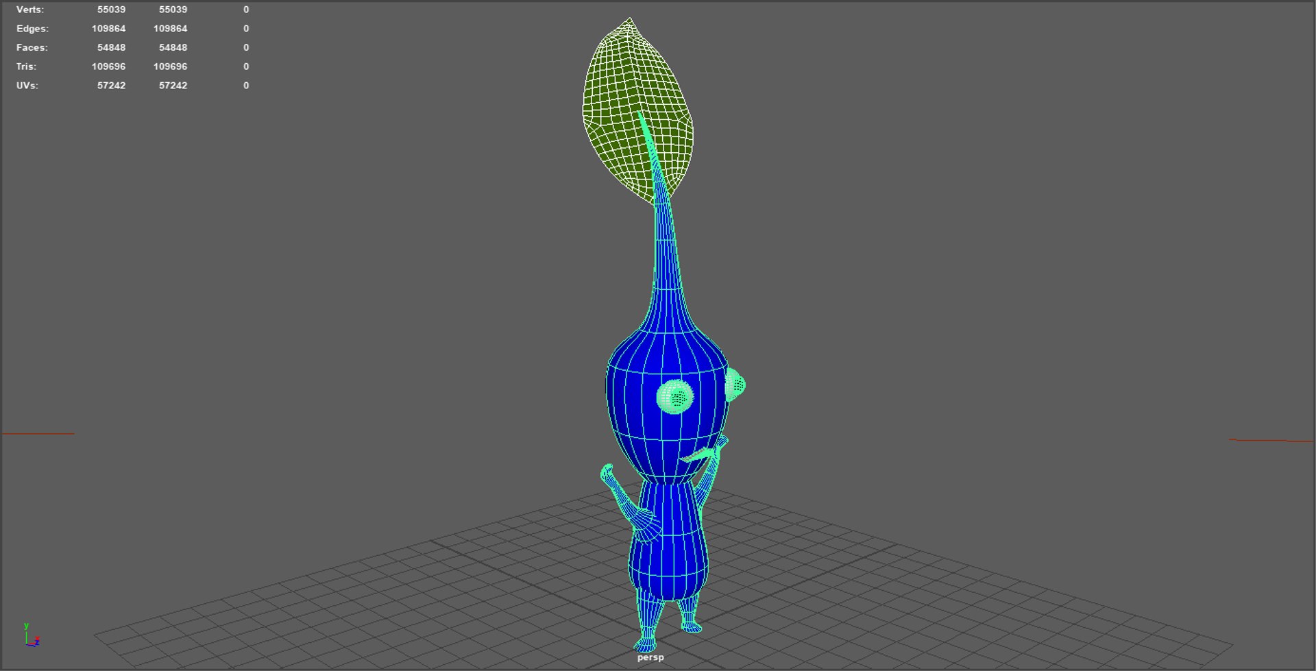3D Blue Leaf Pikmin - TurboSquid 1643809