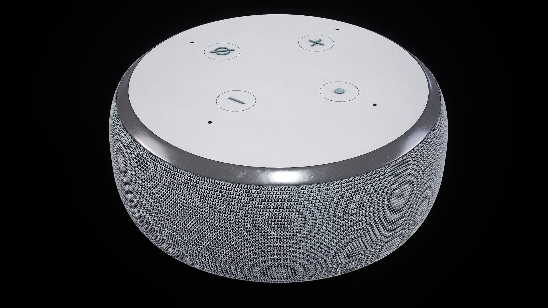 3D Smart Mini Speaker Amazon Echo Dot Generation 3 White Skin Model ...