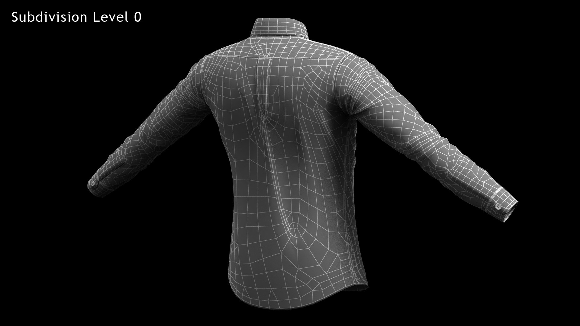 3D long sleeve shirt cloth model - TurboSquid 1645326