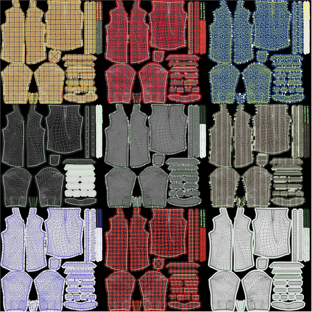 3D long sleeve shirt cloth model - TurboSquid 1645326