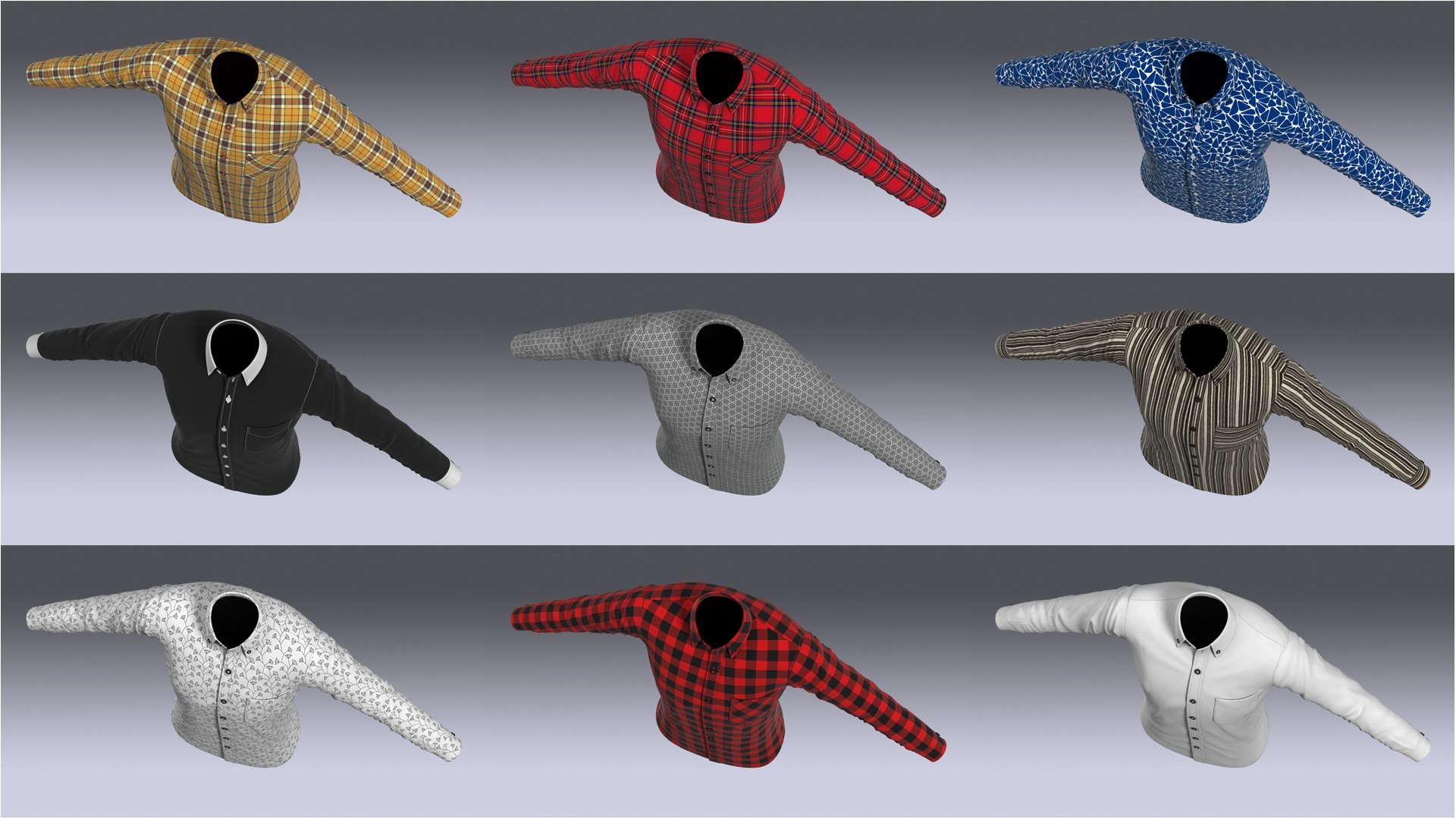 3D long sleeve shirt cloth model - TurboSquid 1645326