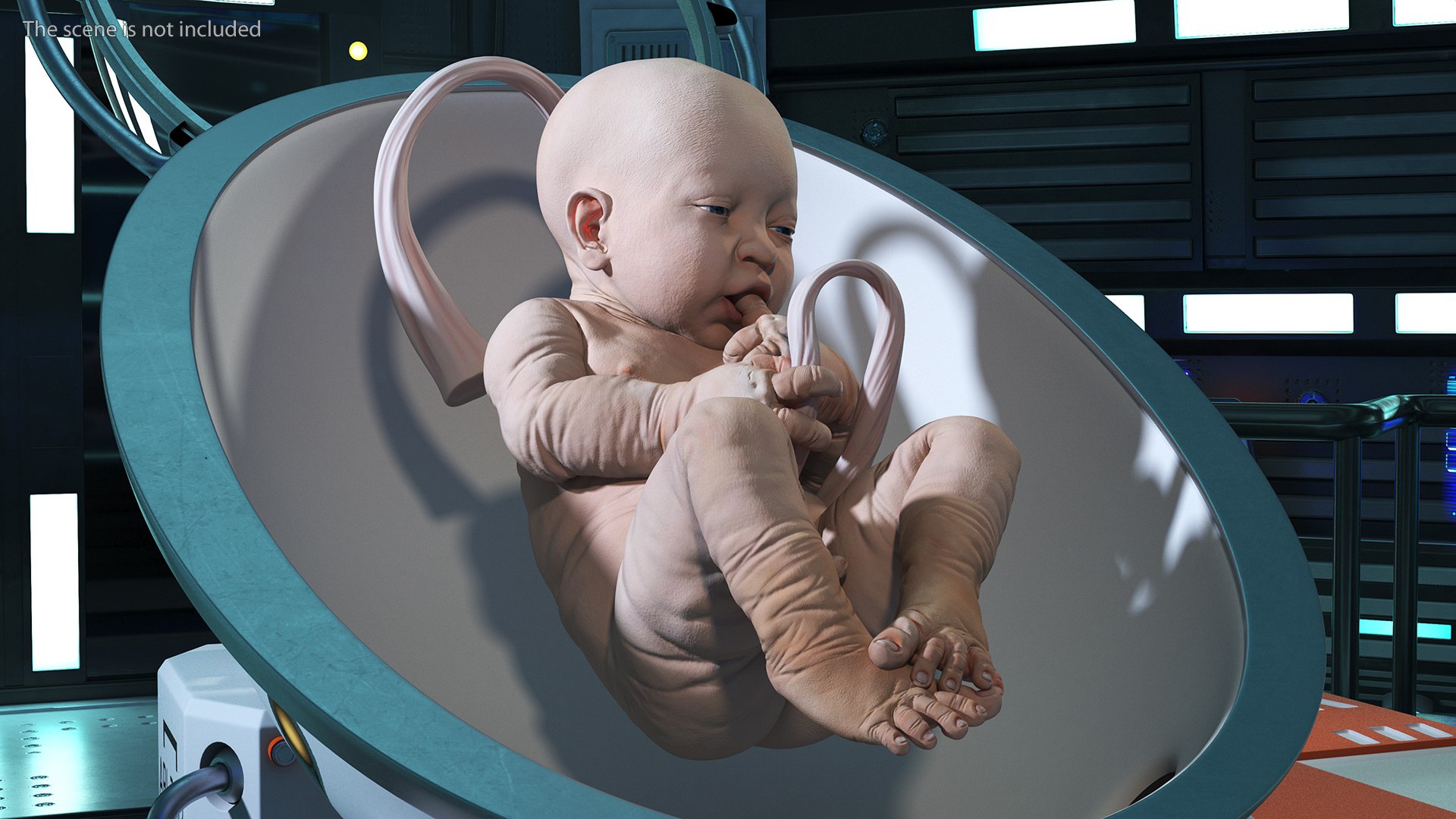 Human Artificial Womb with Child White model - TurboSquid 2136811