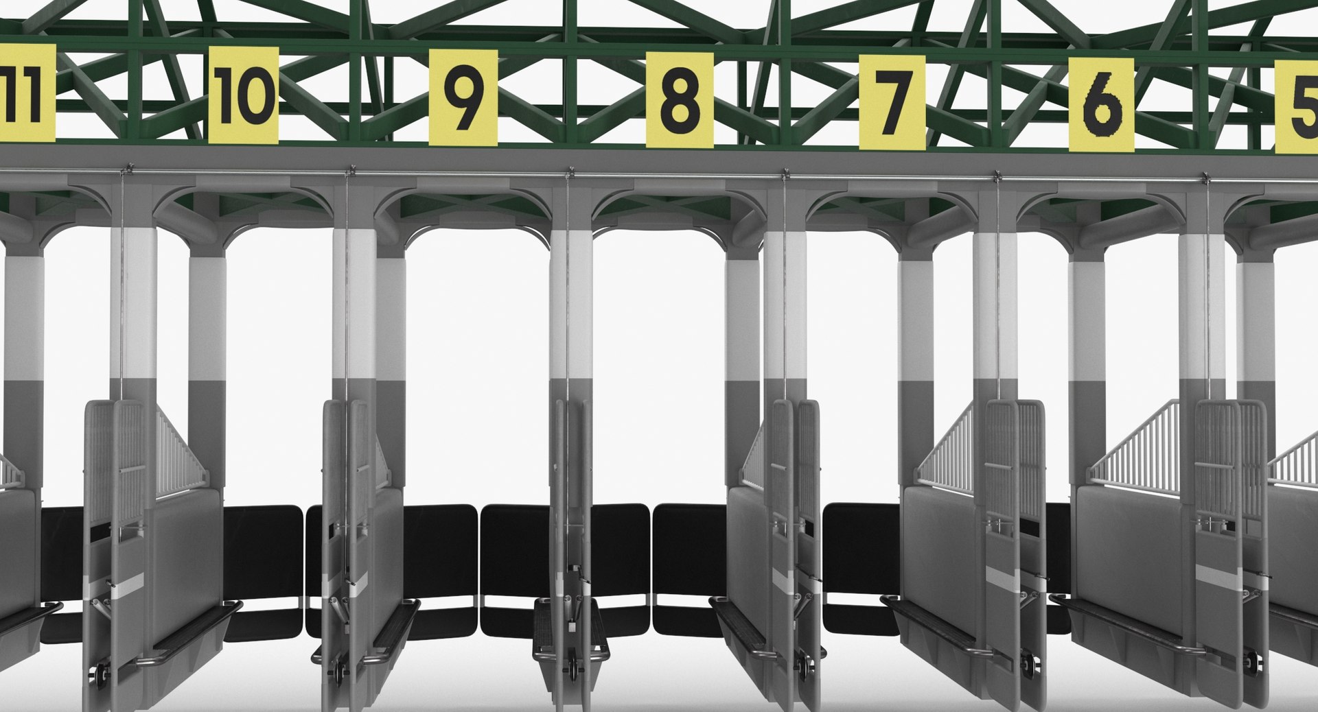 3D Horse Racing Starting Gates - TurboSquid 1646995
