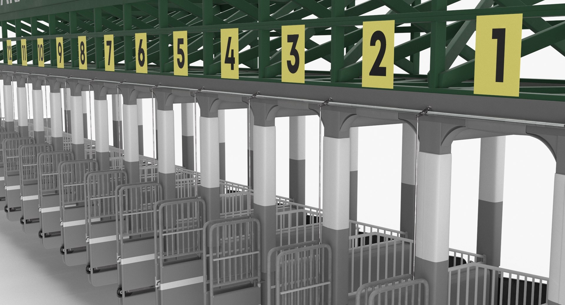 3D Horse Racing Starting Gates - TurboSquid 1646995