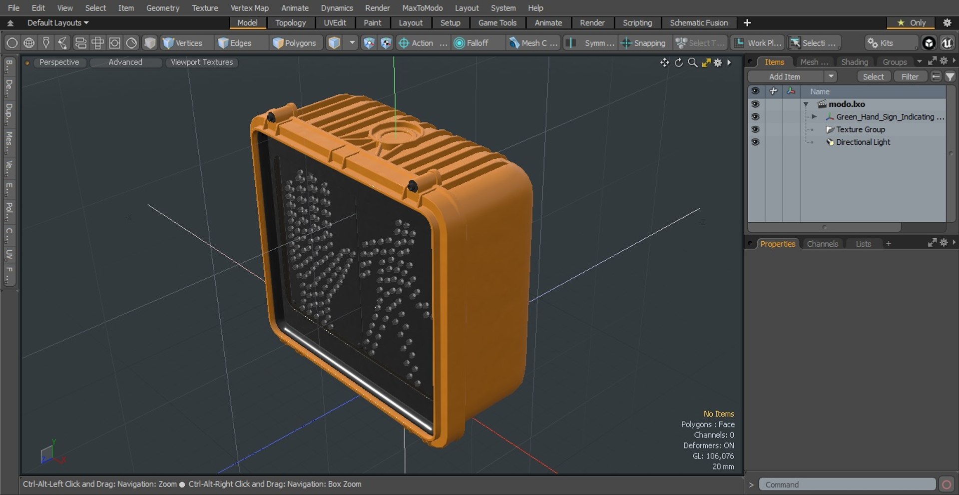 3D Green Hand Sign Indicating To Walk Model - TurboSquid 2144512