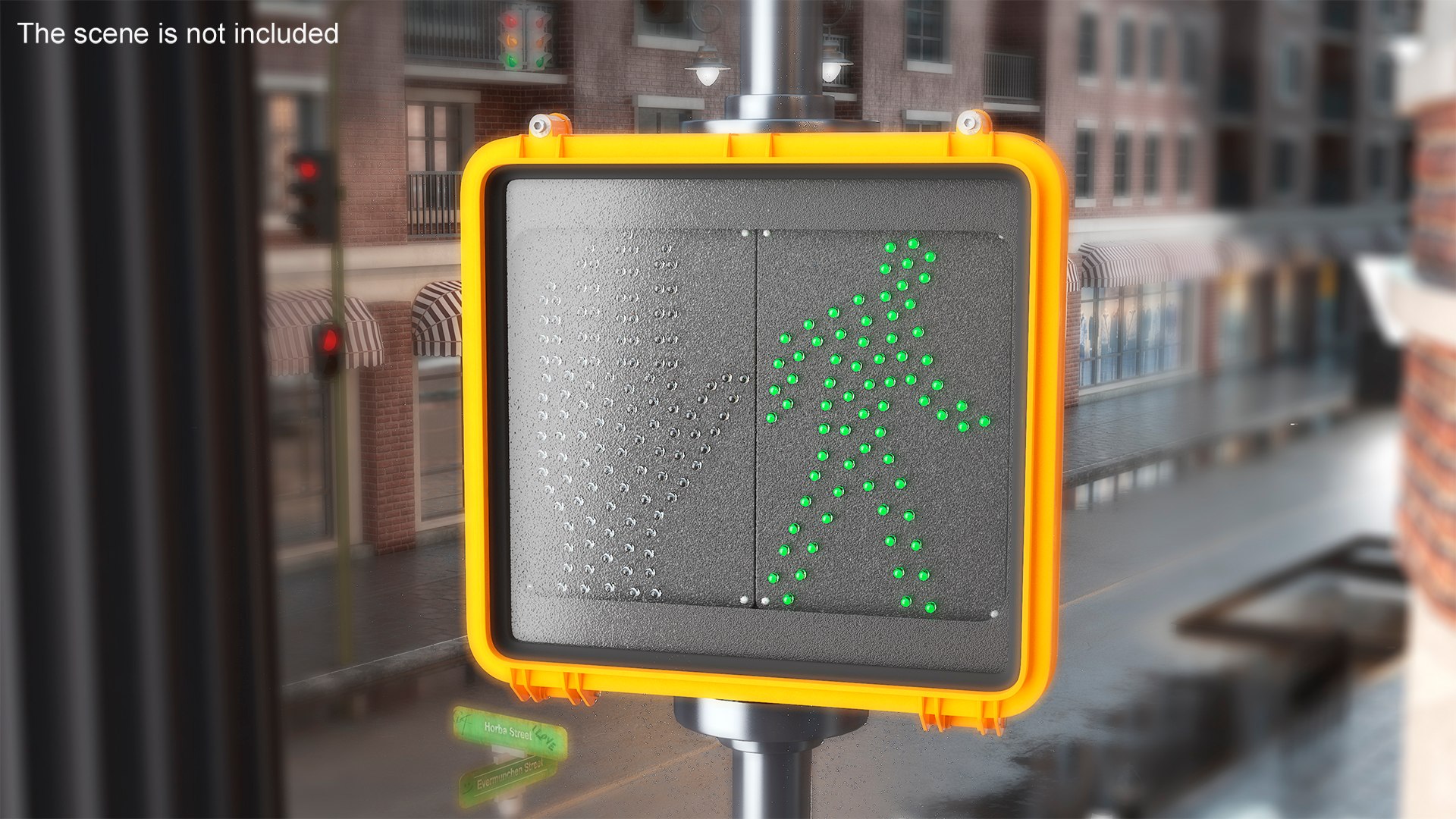 3D Green Hand Sign Indicating To Walk Model - TurboSquid 2144512