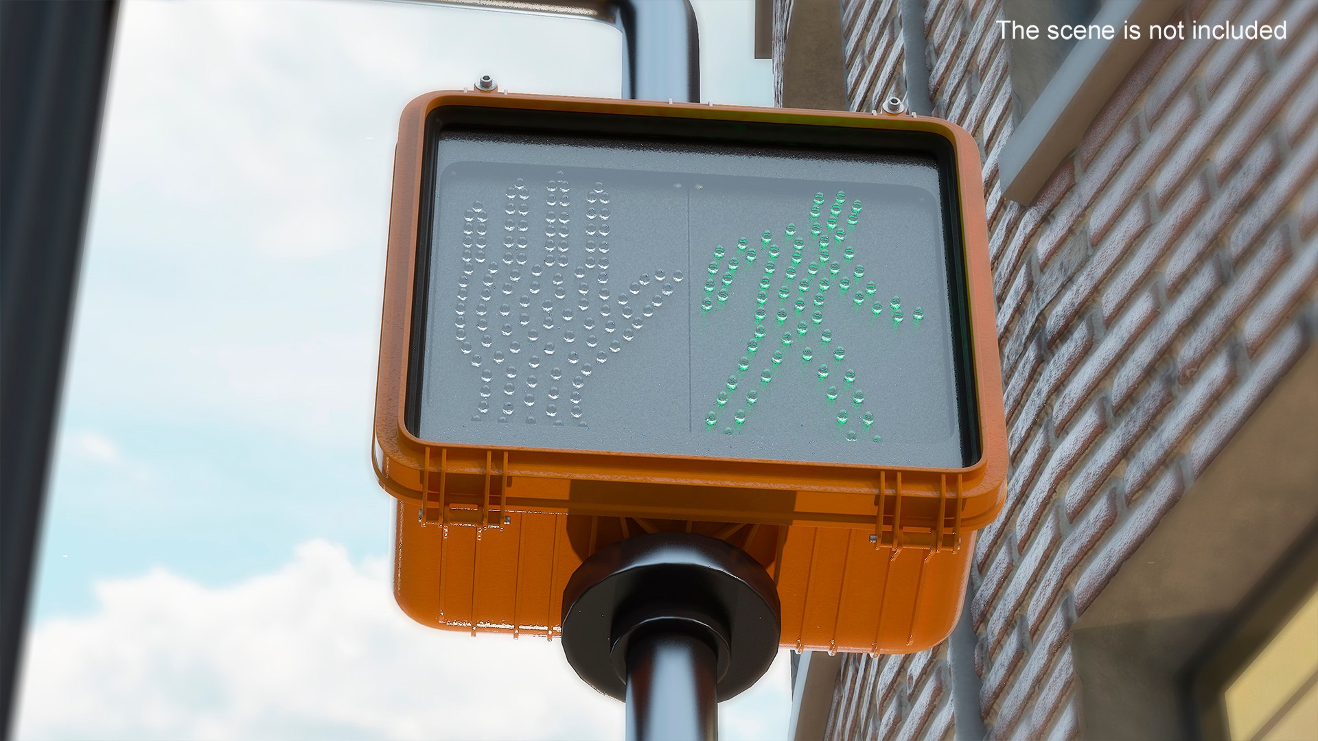 3D Green Hand Sign Indicating To Walk Model - TurboSquid 2144512