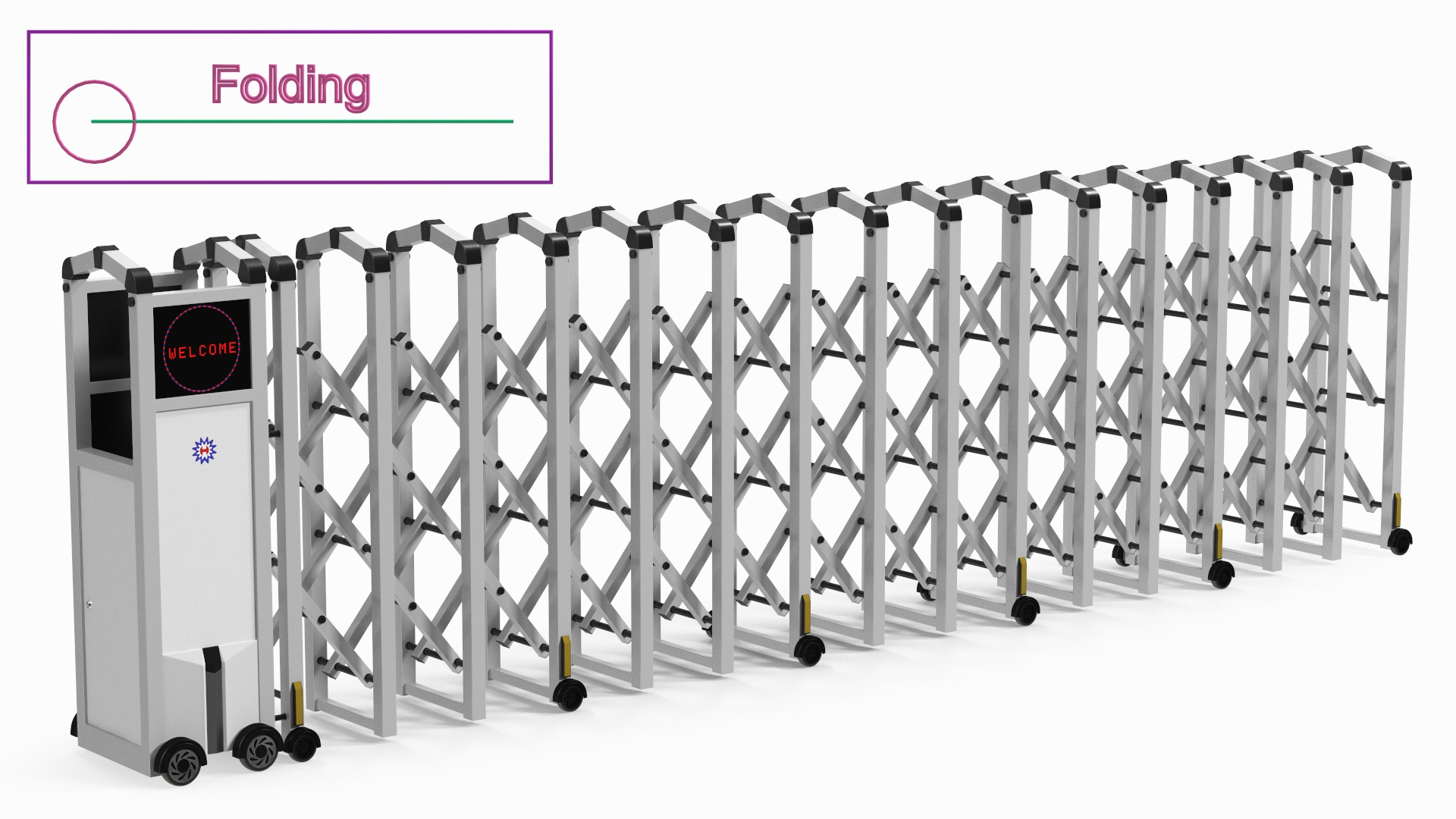 Trackless Retractable Gate 5m Rigged 3D Model - TurboSquid 2206569