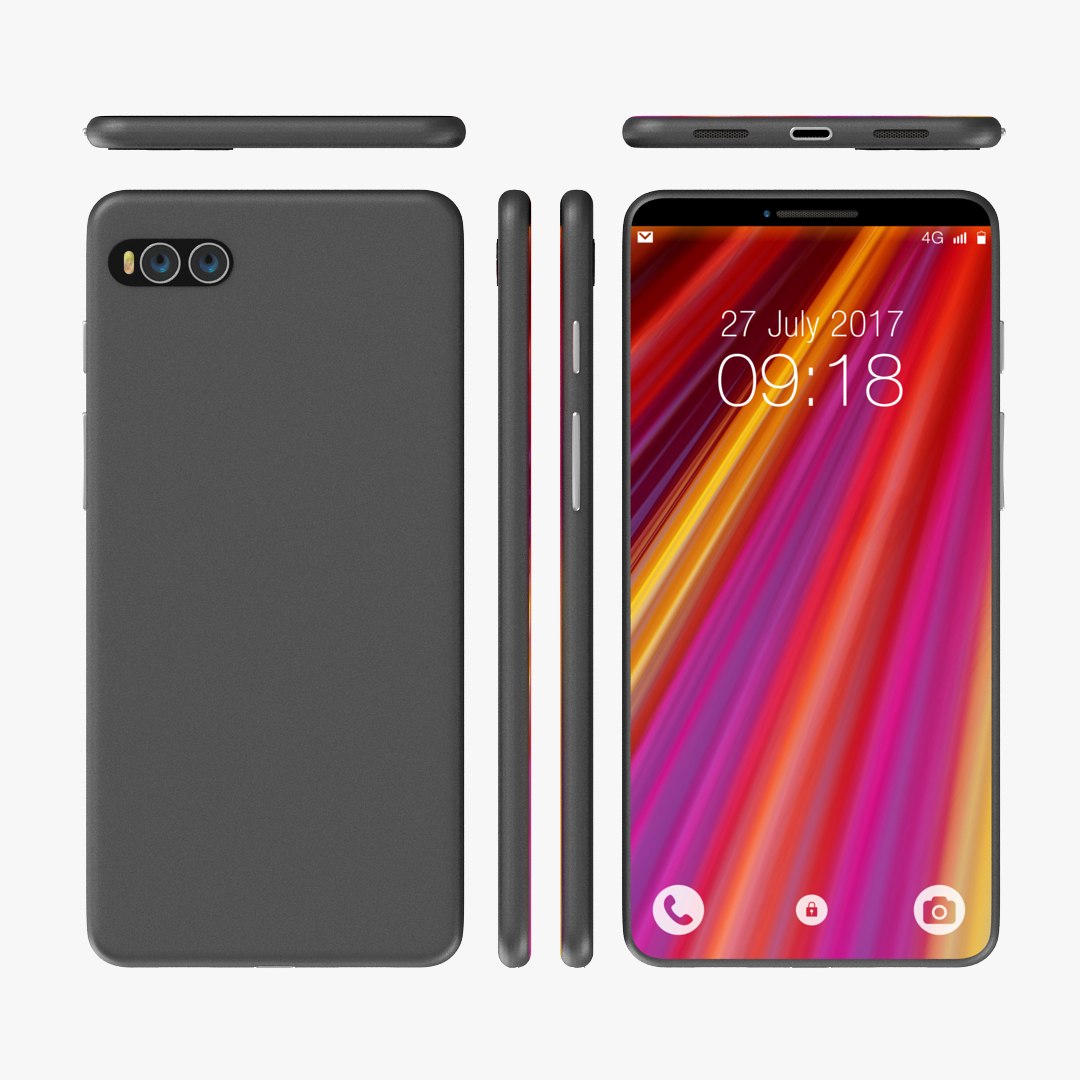 Original generic bezel phone 3D model - TurboSquid 1186624