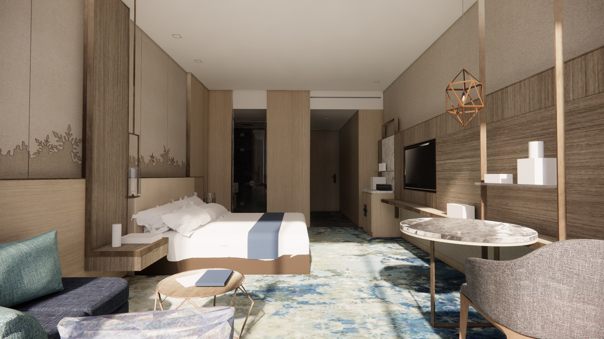 3D Hotel Room-A4 Model - TurboSquid 2104560