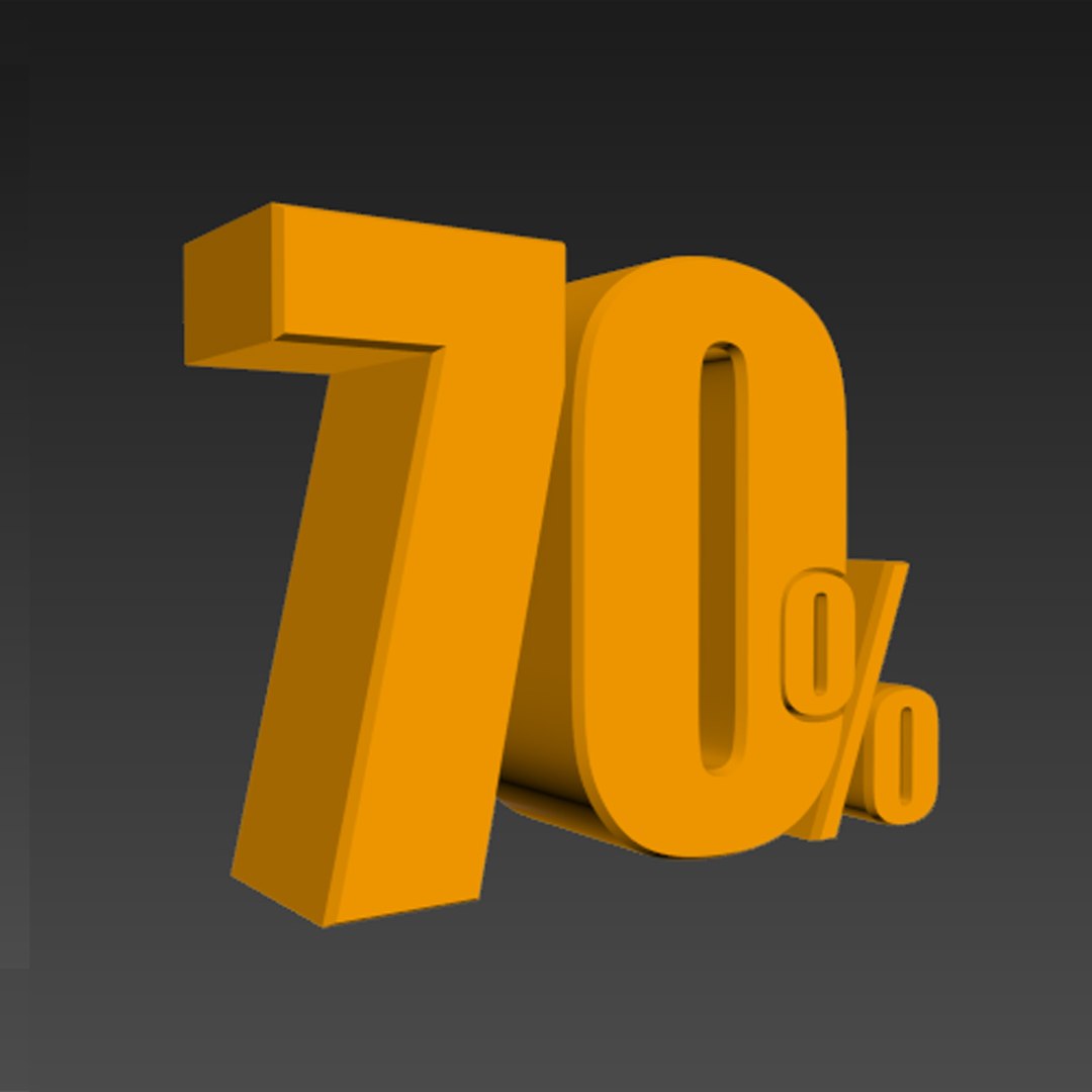 3D 70 Percent - TurboSquid 1819252