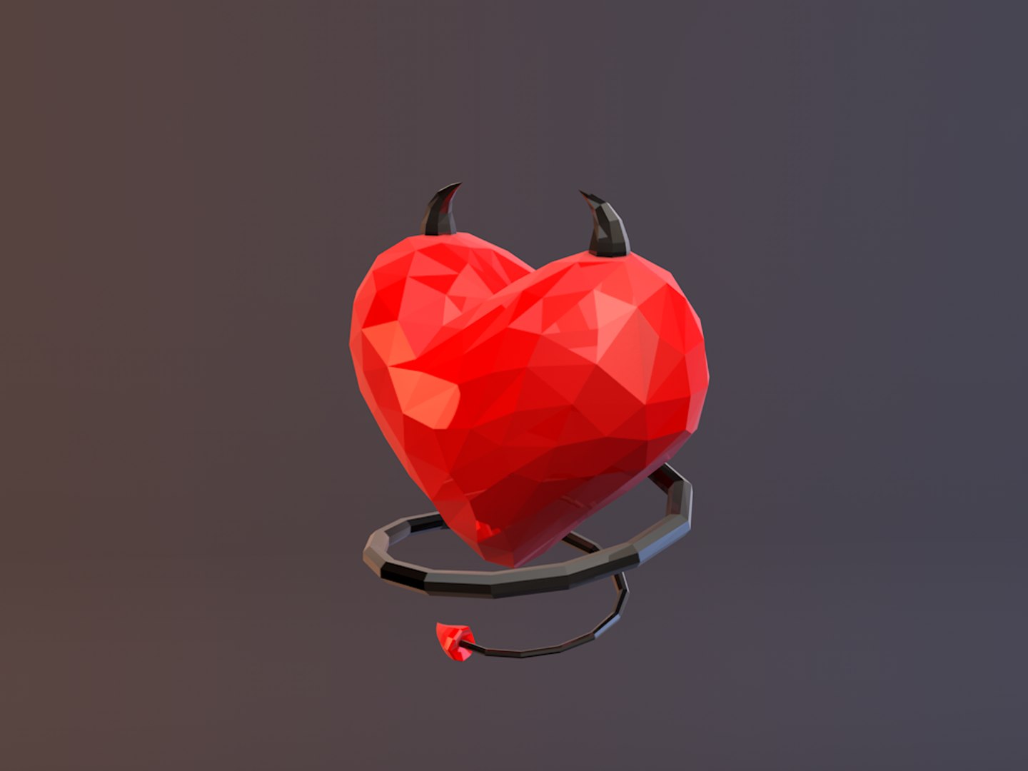 3d Model Devil Heart