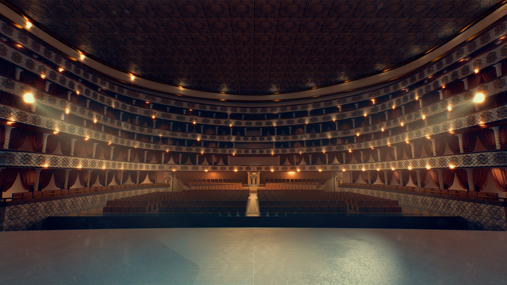Realistic Theater Scene Interior 3D - TurboSquid 1501608