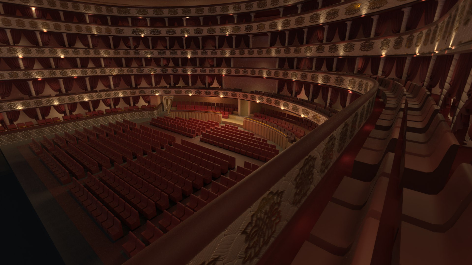 Realistic Theater Scene Interior 3D - TurboSquid 1501608