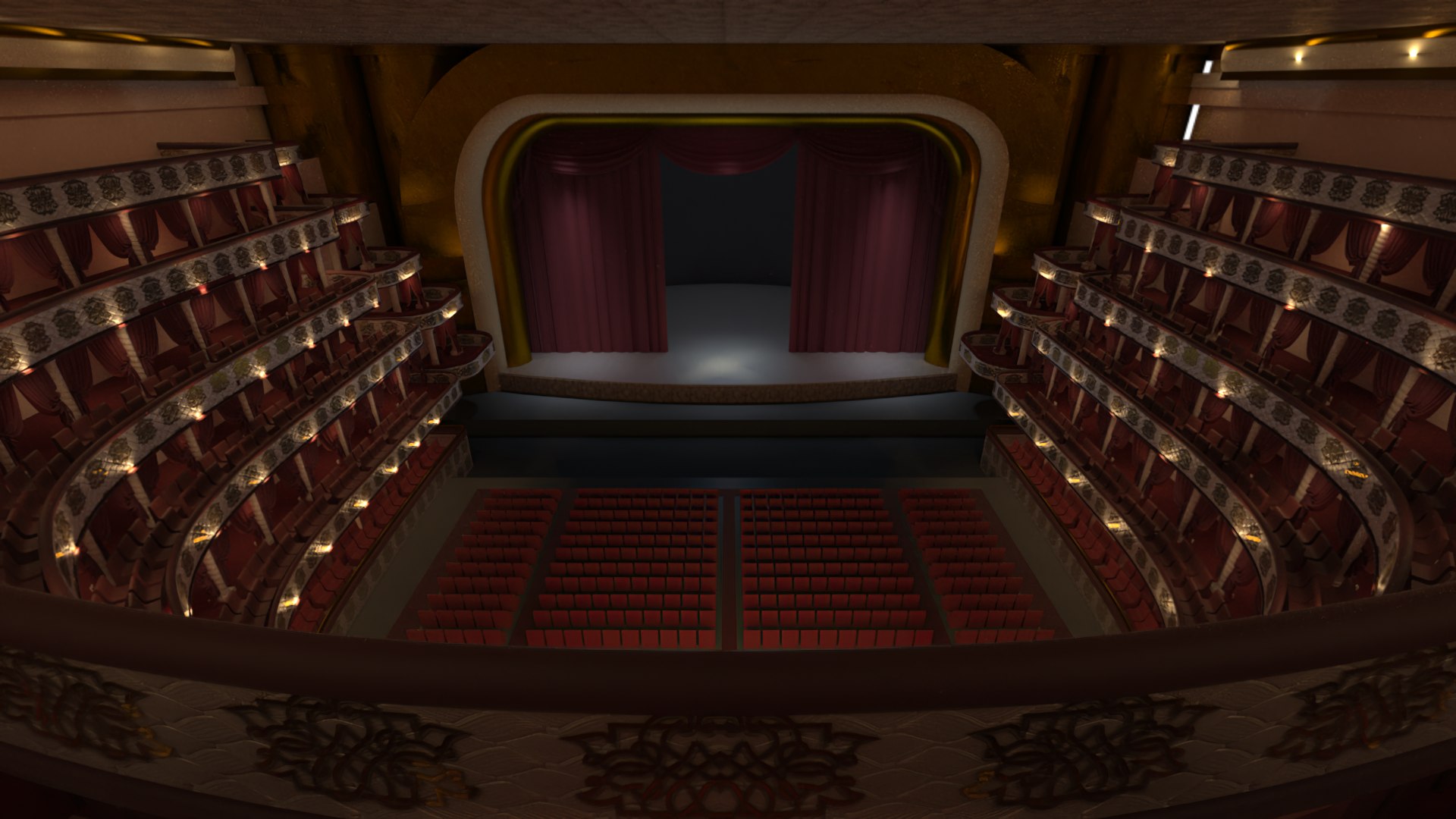 Realistic Theater Scene Interior 3D - TurboSquid 1501608