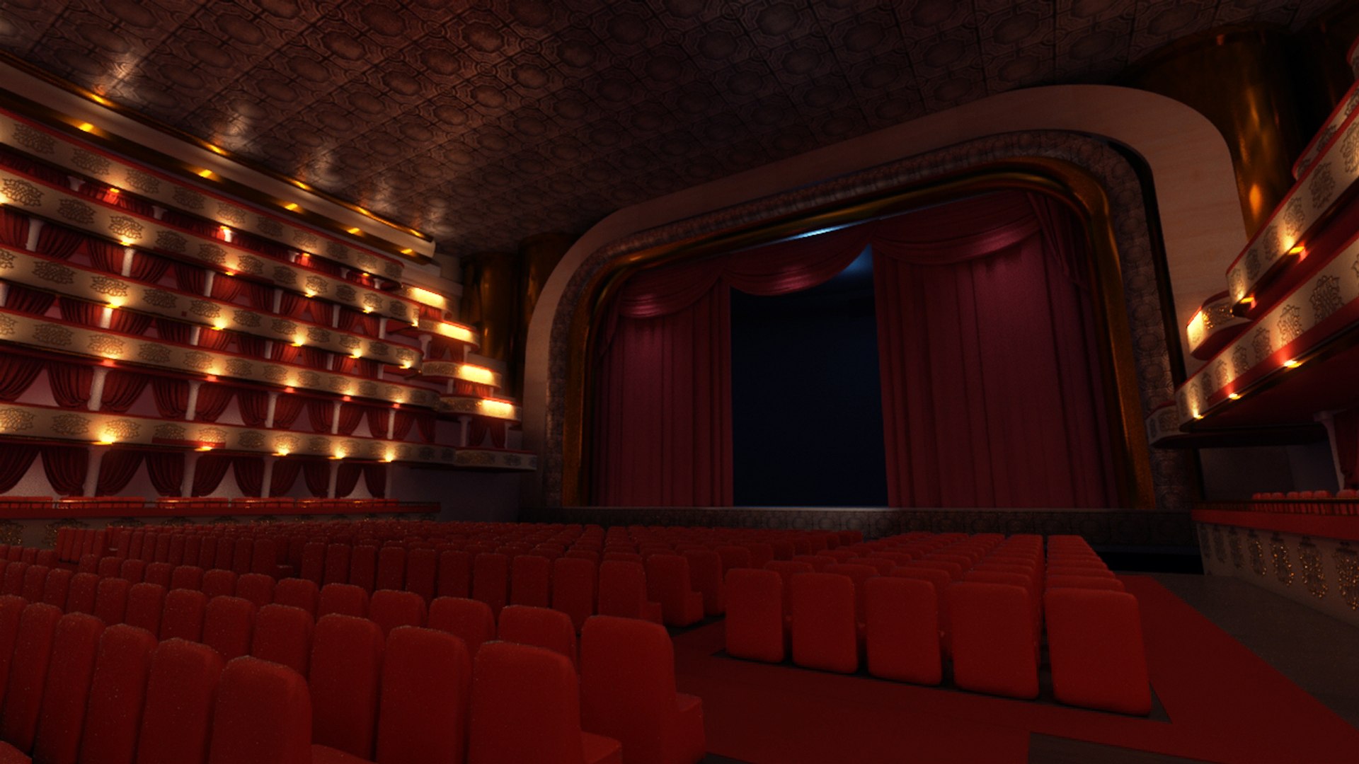 Realistic Theater Scene Interior 3D - TurboSquid 1501608