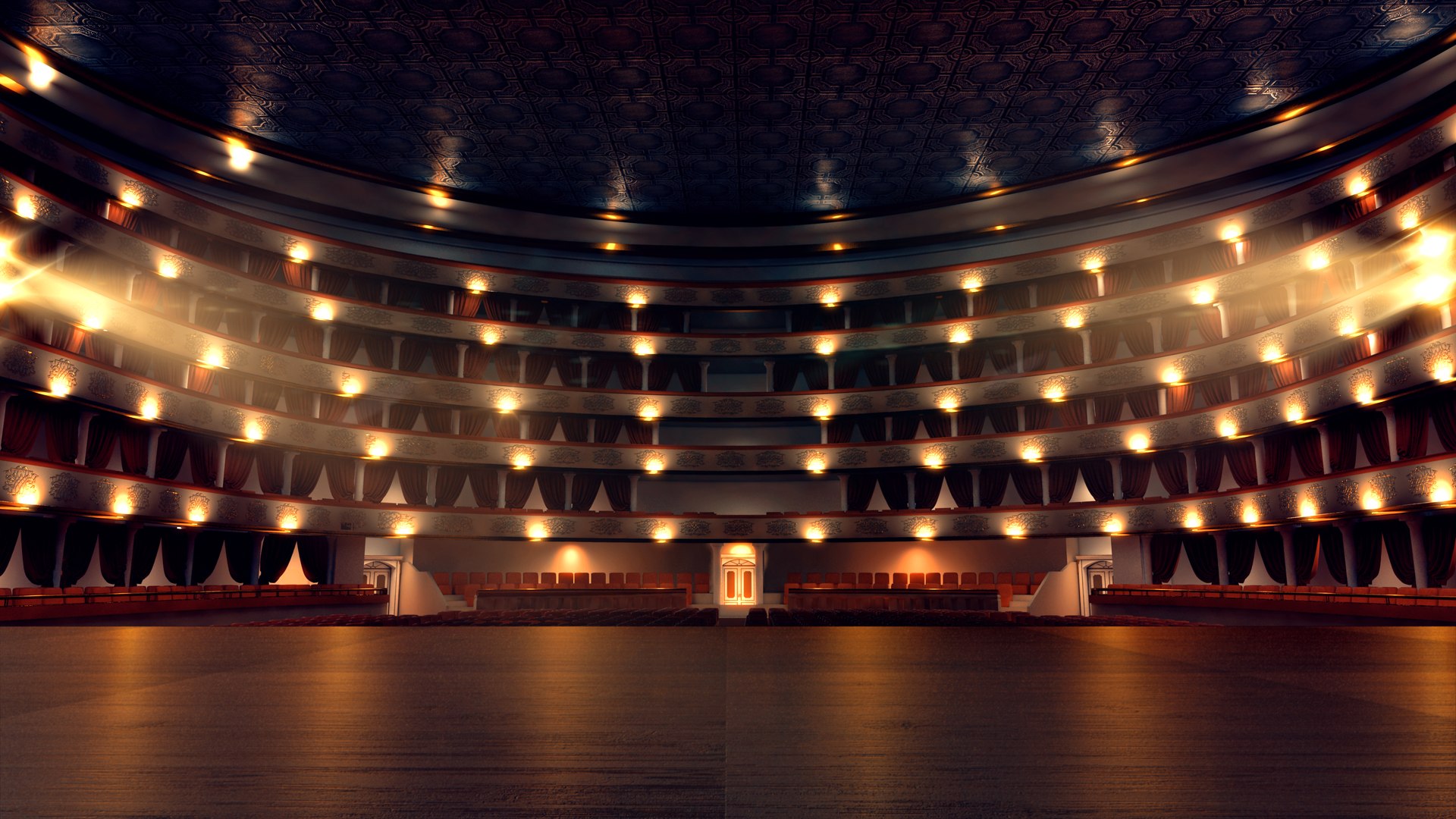 Realistic Theater Scene Interior 3D - TurboSquid 1501608