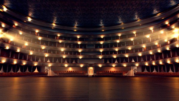 Realistic theater scene interior 3D - TurboSquid 1501608