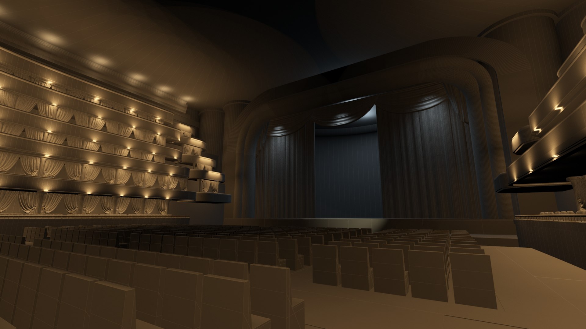 Realistic Theater Scene Interior 3D - TurboSquid 1501608