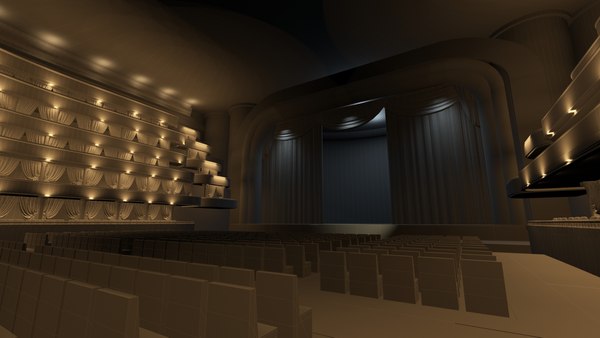 Realistic theater scene interior 3D - TurboSquid 1501608