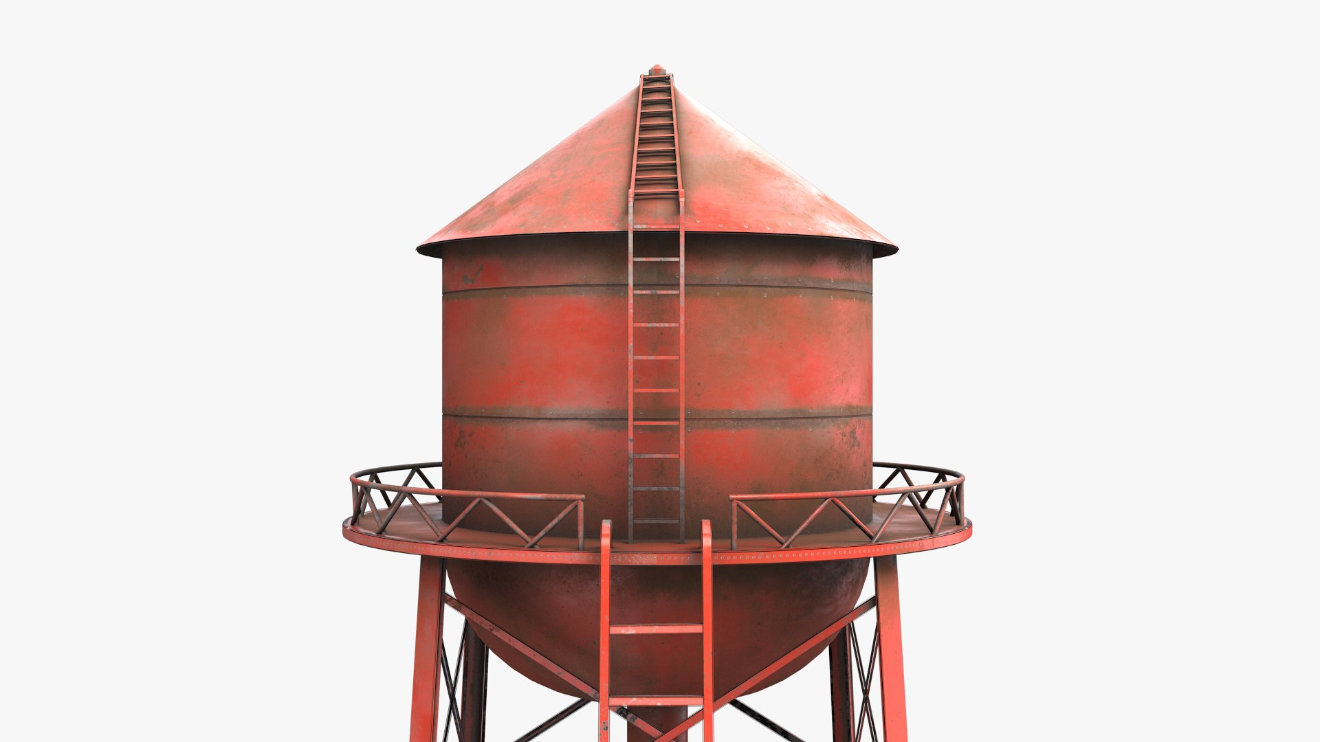 Water Tower 001 PBR 8K Model - TurboSquid 1997768
