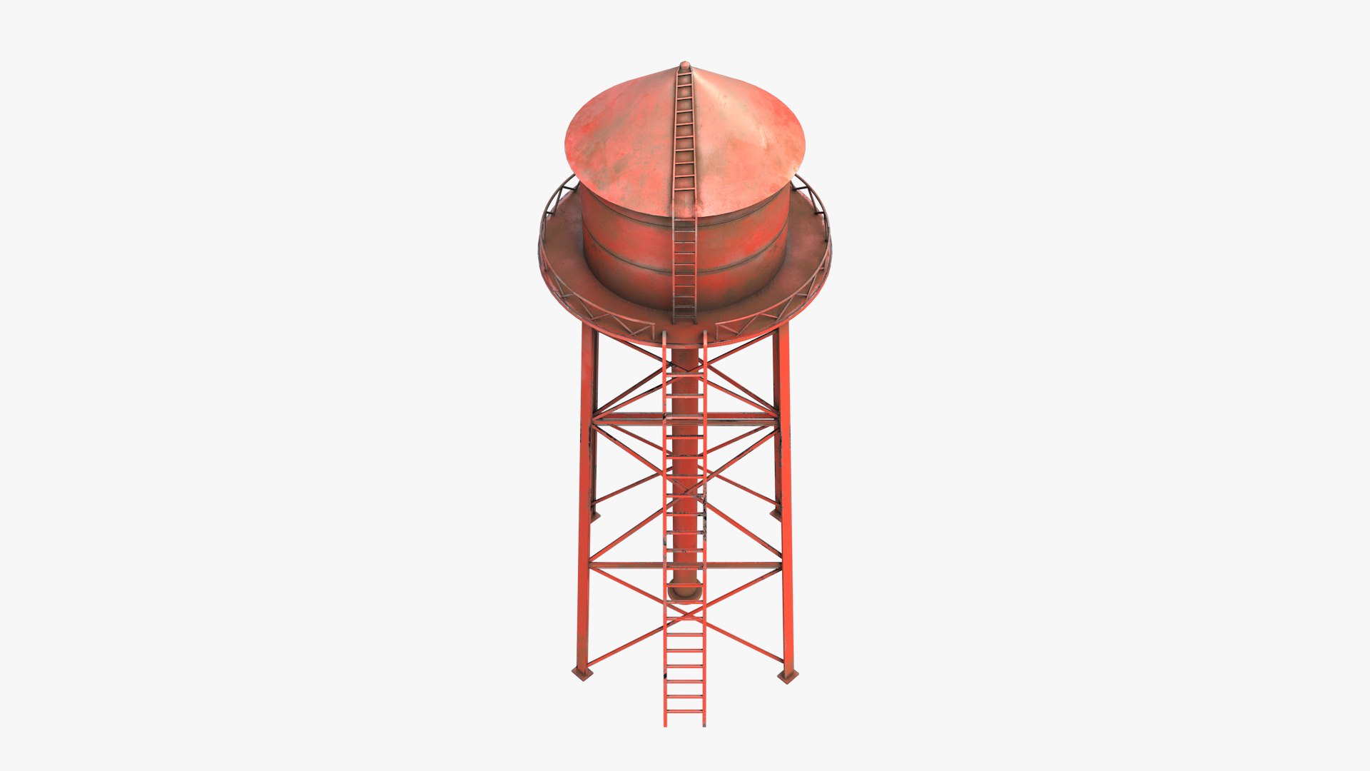 Water Tower 001 PBR 8K Model - TurboSquid 1997768