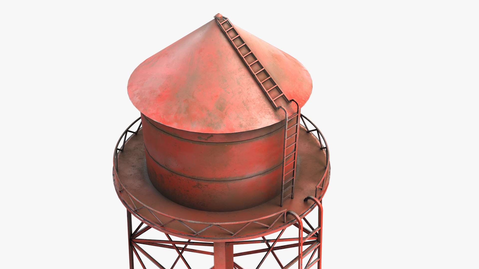 Water Tower 001 PBR 8K Model - TurboSquid 1997768