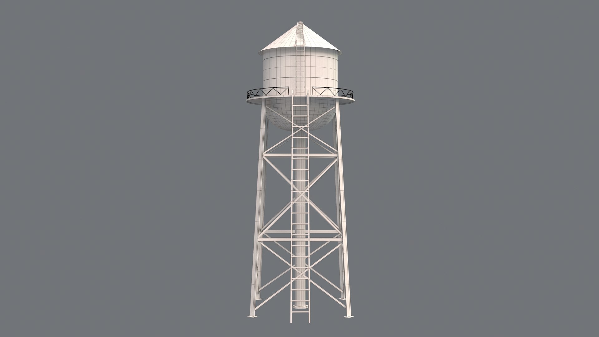 Water Tower 001 PBR 8K Model - TurboSquid 1997768