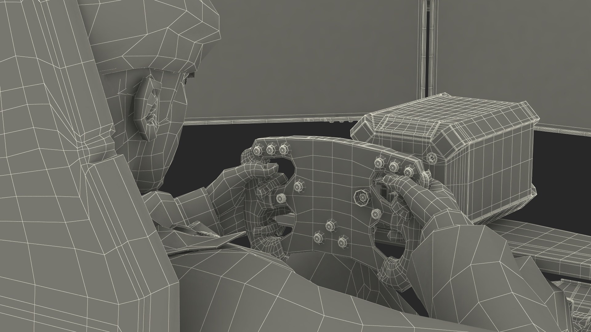 3D model Man Sitting in a Racing Simulator Rig - TurboSquid 2061409