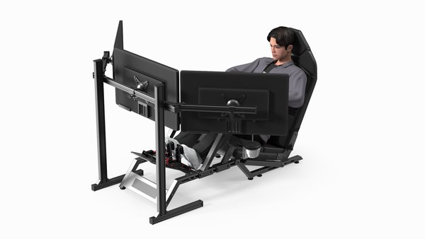 modelo 3d Hombre sentado en un simulador de carreras - TurboSquid 2061409