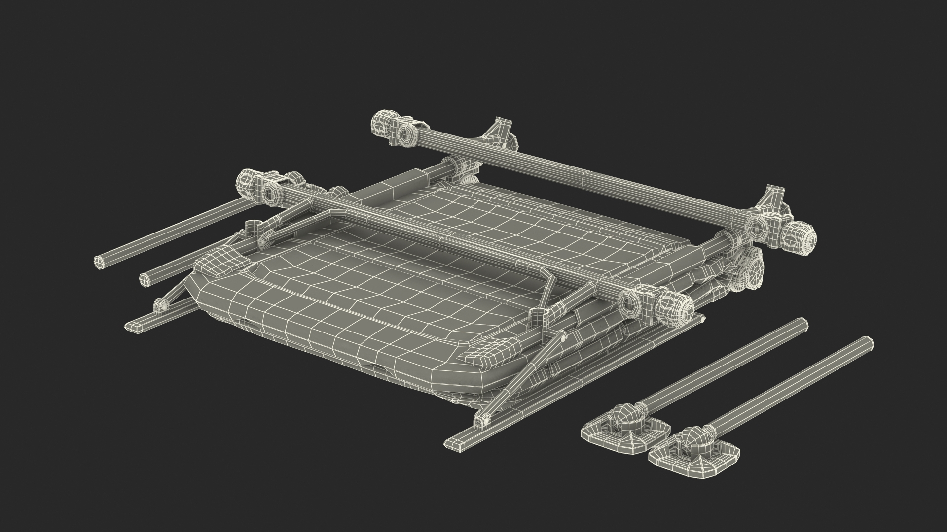 3D Fishing Folding Chair Folded Blue Model - TurboSquid 2117784