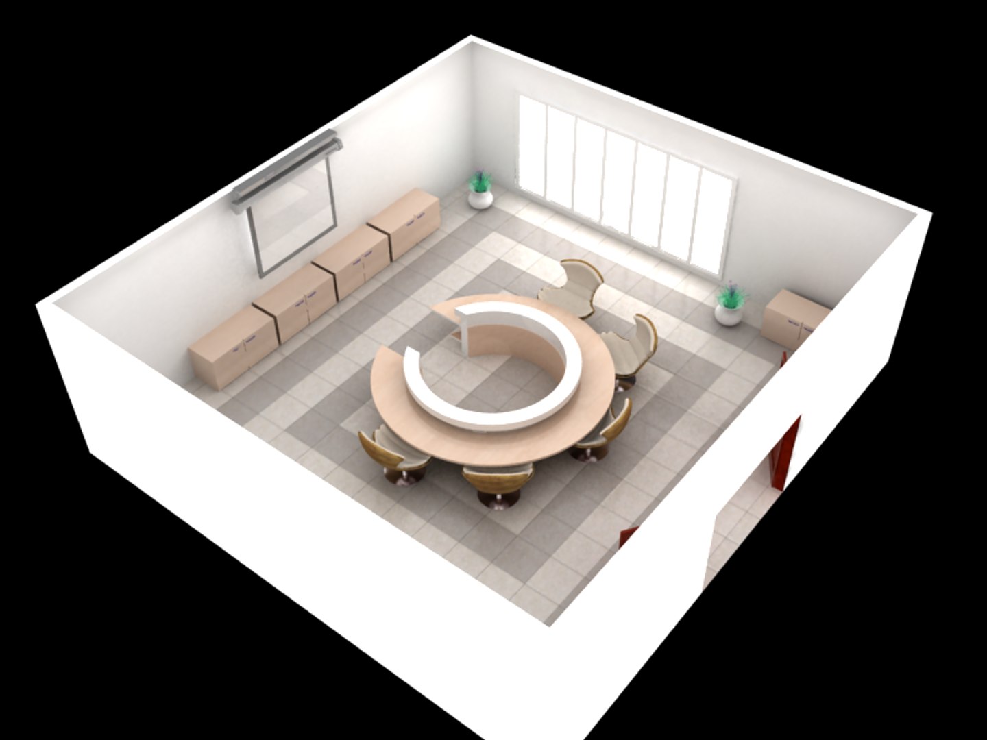 3d Model Of Room Meeting