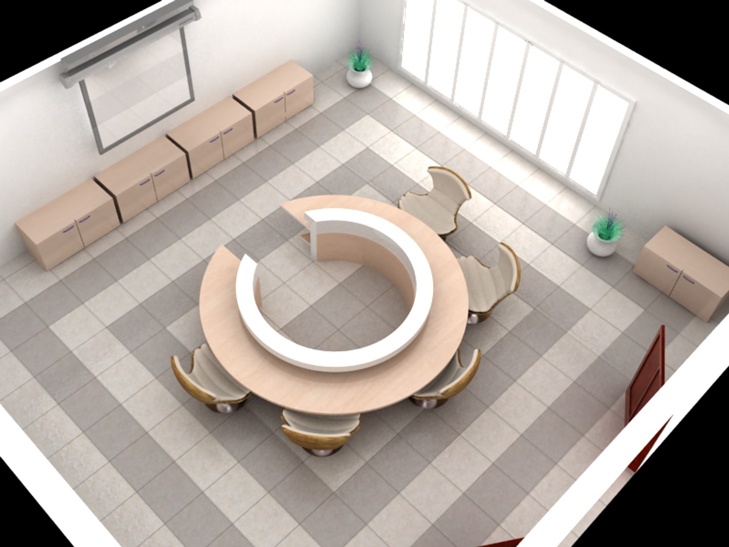 3d Model Of Room Meeting