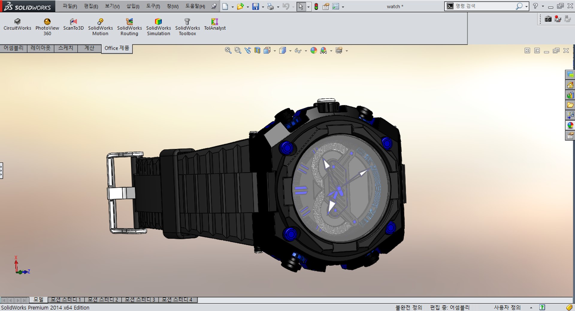 3d model watch solidworks