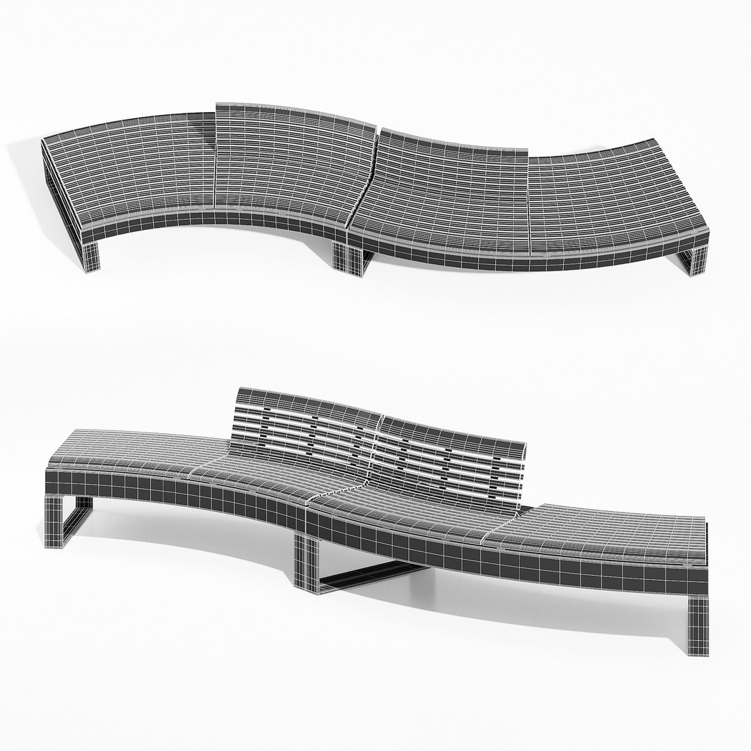 Bench Radius Metalco 3D - TurboSquid 1501029