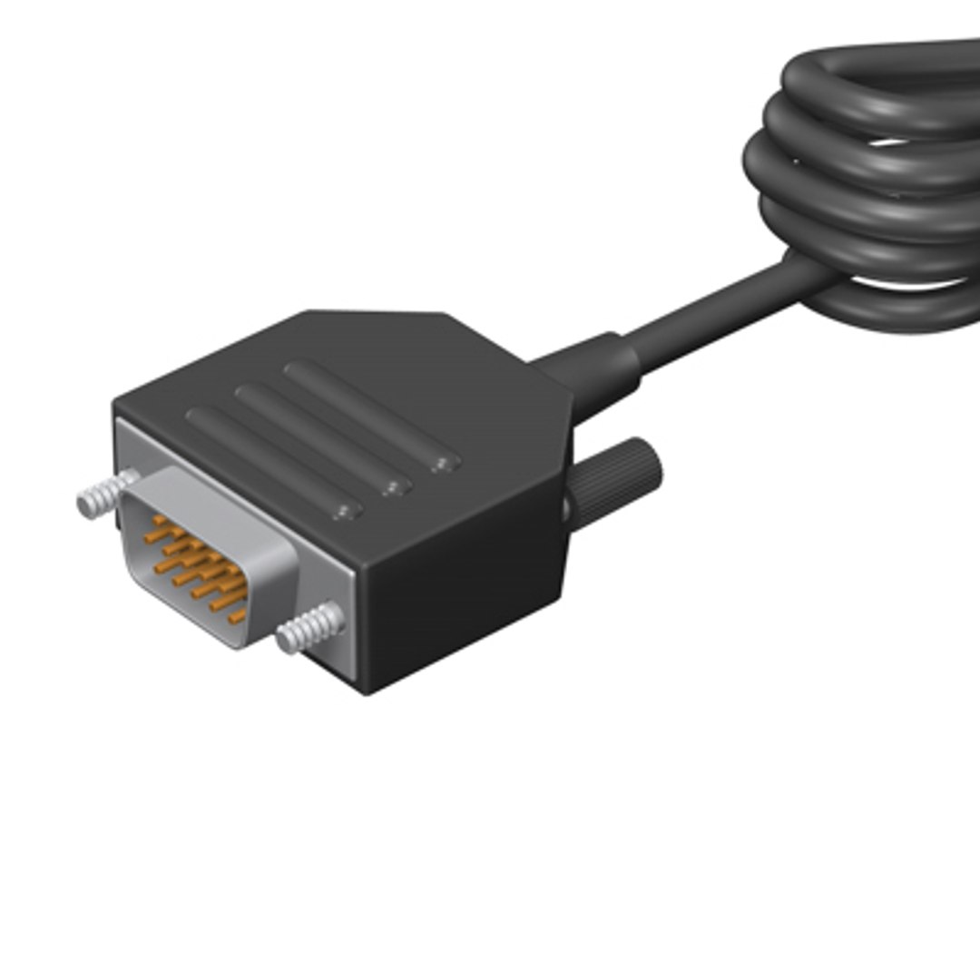 3d Model Cables Ethernet Lemo