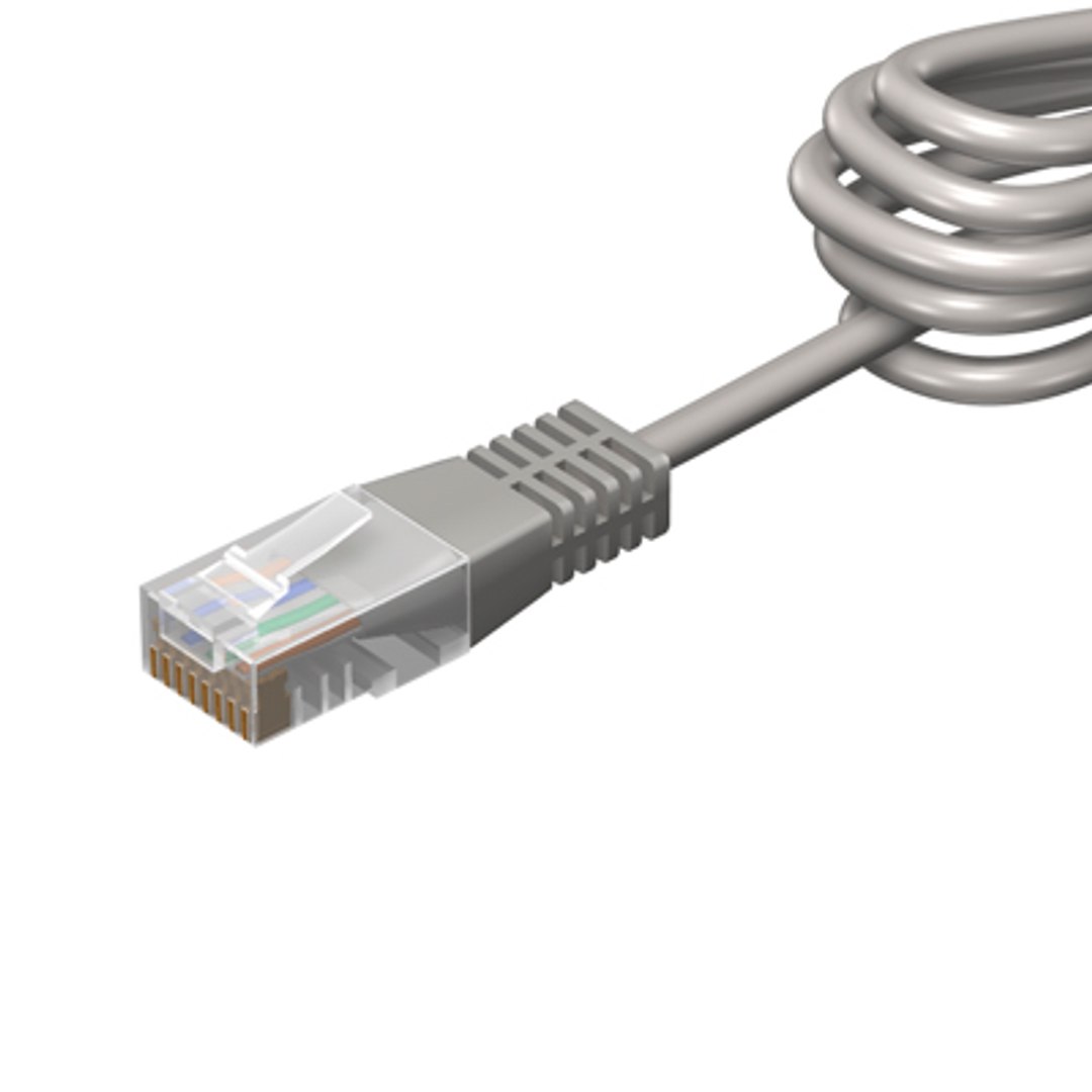 3d model cables ethernet lemo
